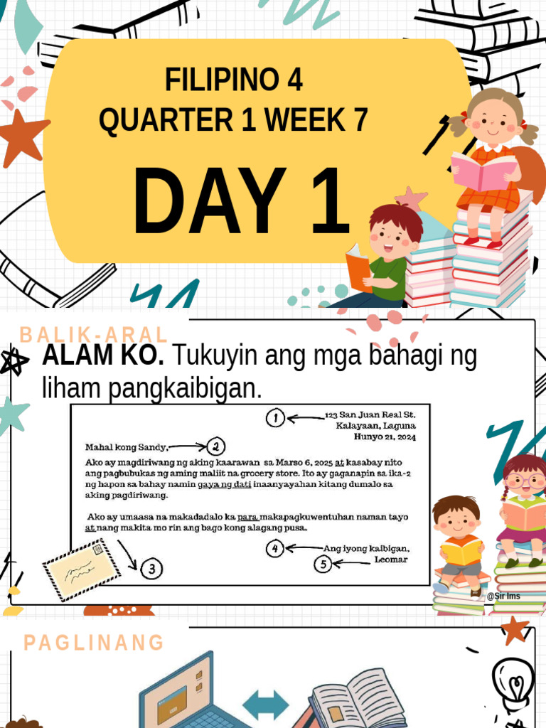 G4Q1W7 PPT Filipino Matatag | PDF