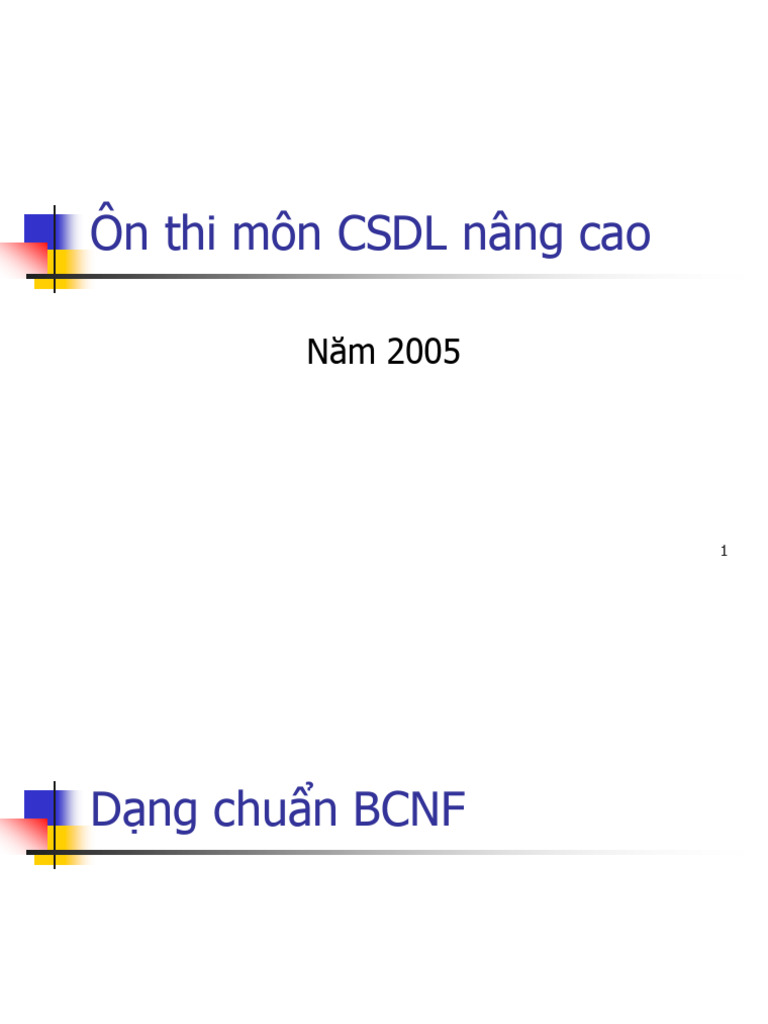 Co-So-Du-Lieu-Nang-Cao - Do-Phuc - On-Thi-Csdlnc-Kh A-2 - (Cuuduongthancong - Com) | PDF