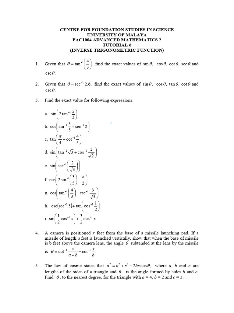 Tutorial 6 Fac1004 Pdf