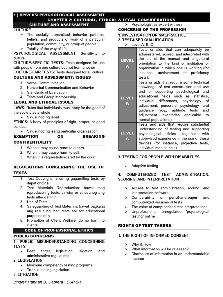 Cabrera_PsycAssessment_CH2 | PDF