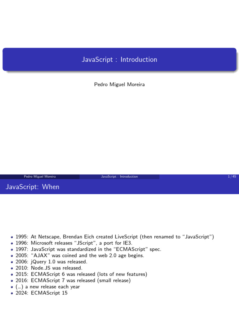 Slides Js Intro | PDF