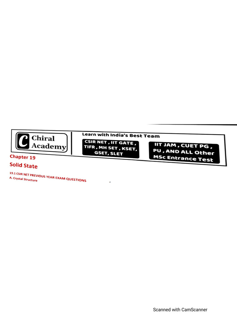 Solution - Solid State PYQ's | PDF