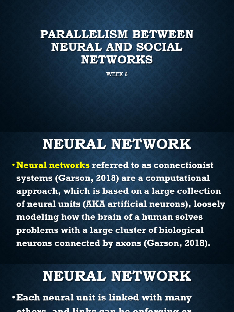 Q4W6 Parallelism Between Neural and Social Networks | PDF | Social Network | Computers