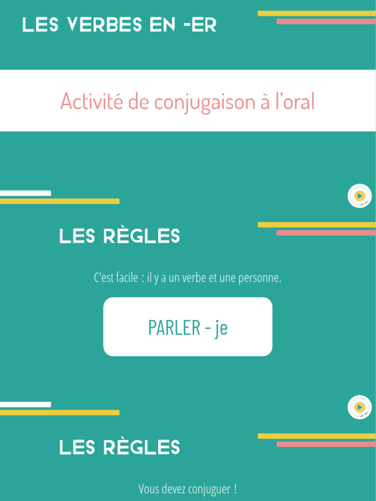 Activités en Classe - Verbes en ER | PDF