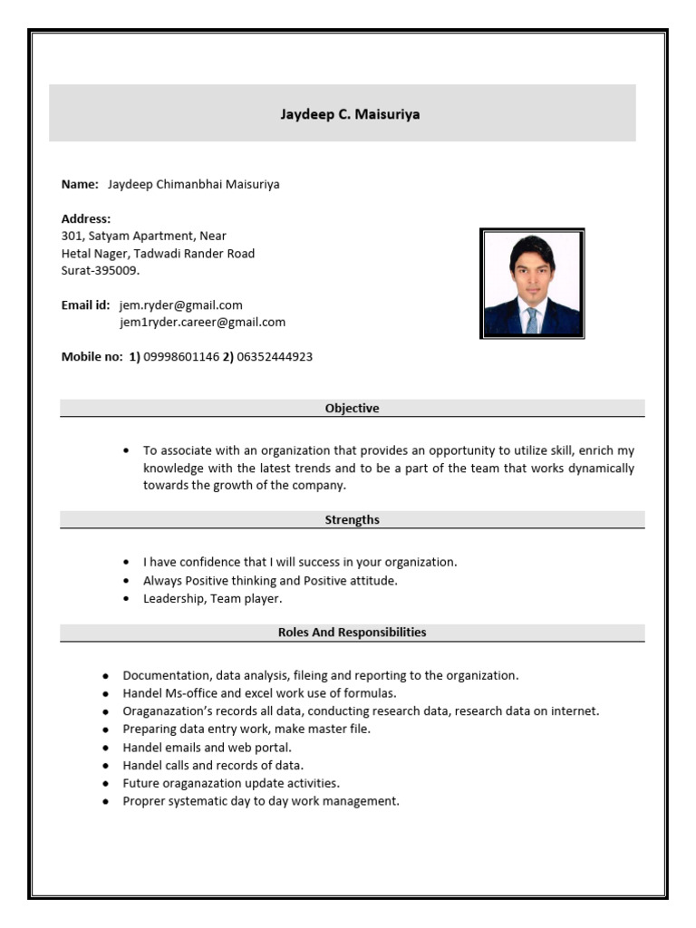 01 Jaydeep Updated Resume 2023 | PDF