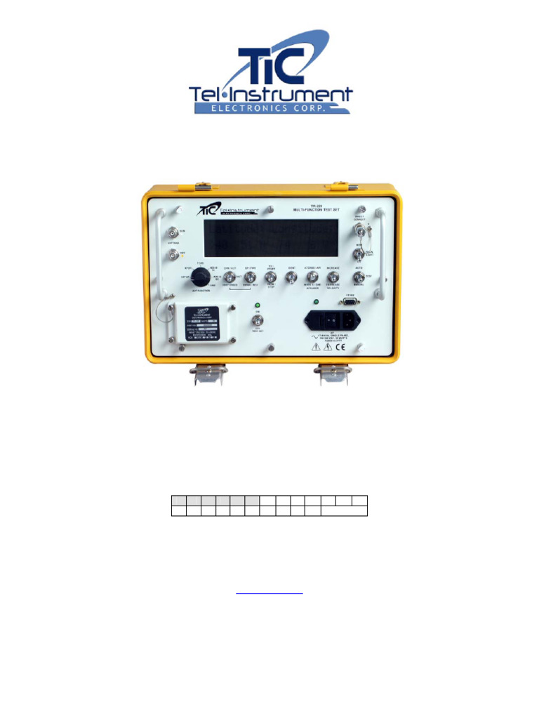 tr_220_operational_manual_rev_f | PDF