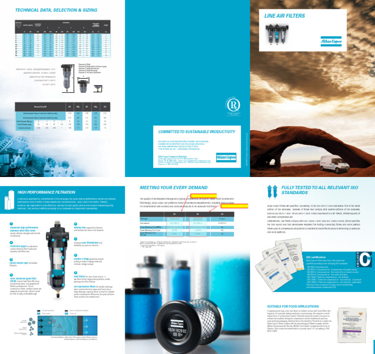 DD PD QDLine Air Filters | PDF | Filtration | Aerosol