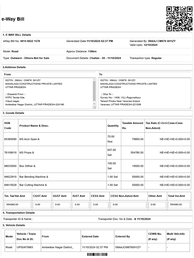 E-Way Bill System - PDF 50 | PDF