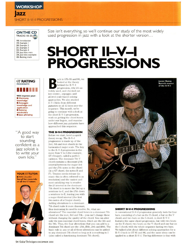 Short II-V-I Progressions | PDF