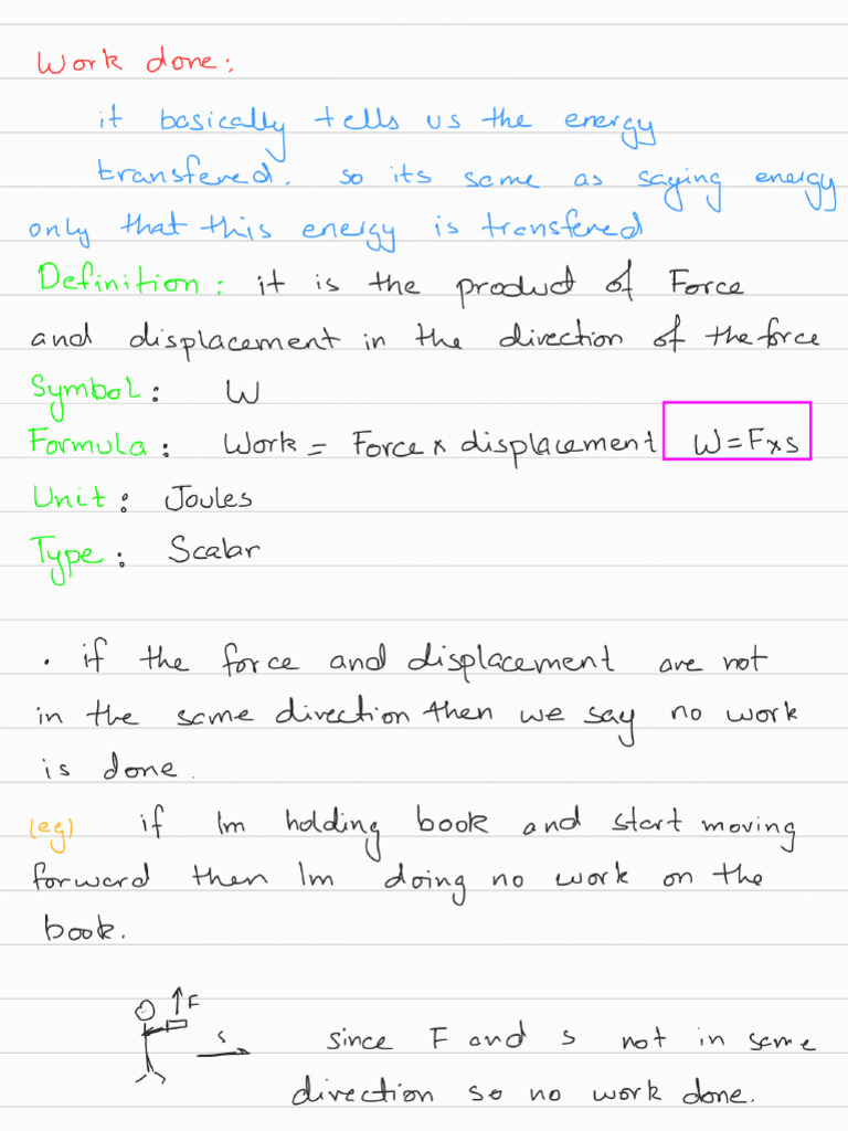 Work Power and Energy (Igcse Phy) | PDF