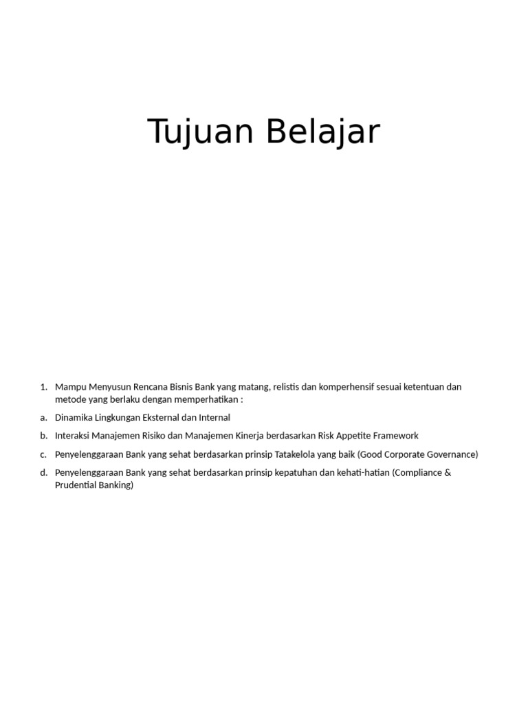 Tujuan Belajar | PDF