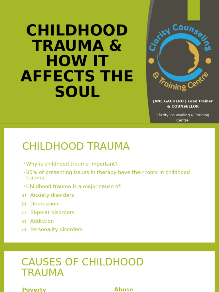 Mental Health Awareness With A Focus On Childhood Trauma | PDF
