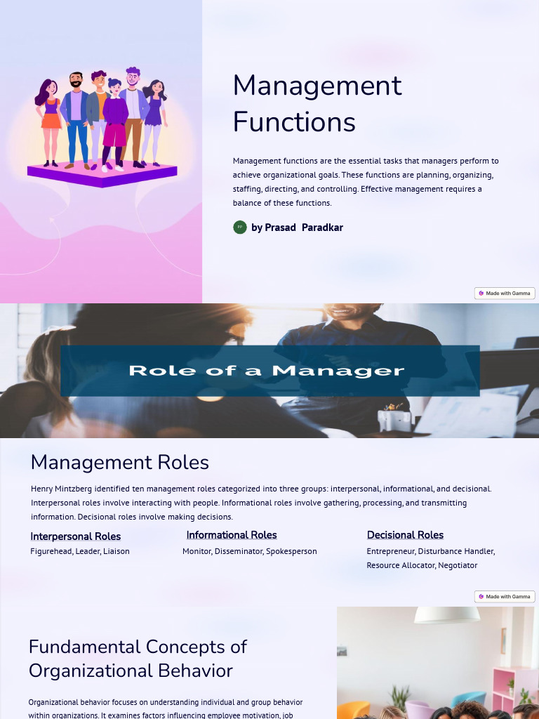 Management Functions | PDF