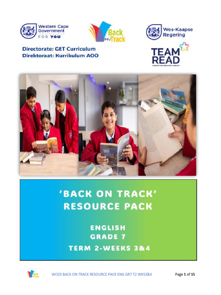 #Bot - 1+9TPD - Learner Resource Pack - Eng GR7 - T2 WK3&4 | PDF