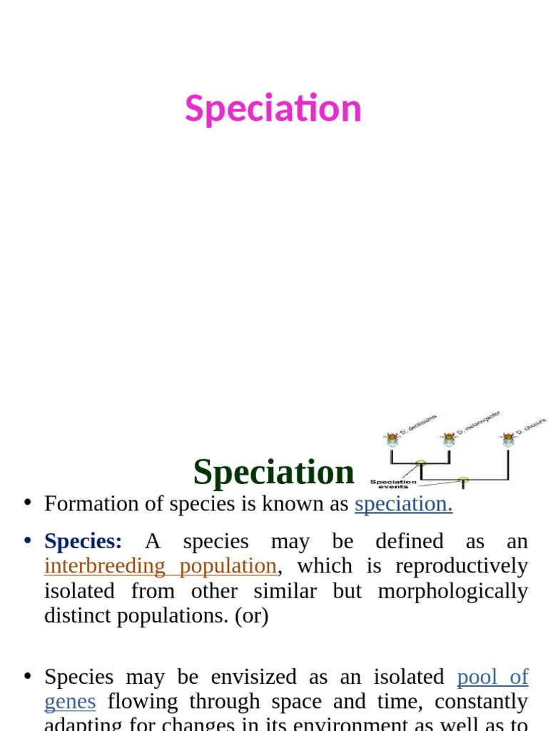 Speciation | PDF | Species | Natural Selection