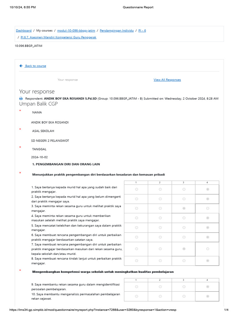 Asesmen Mandiri GP | PDF