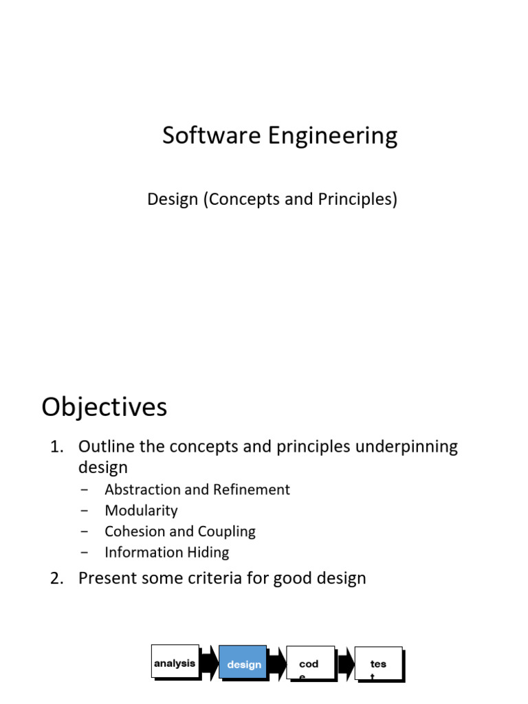 Software Engineering: Design (Concepts and Principles) | PDF