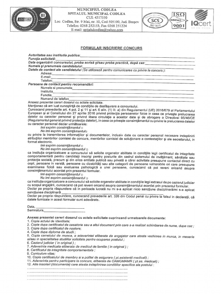 Formular-inscriere-concurs-5 | PDF