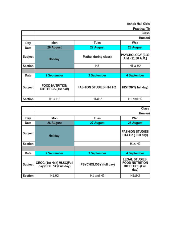 Pract TT Sci+Hum+Com T1-2024 | PDF
