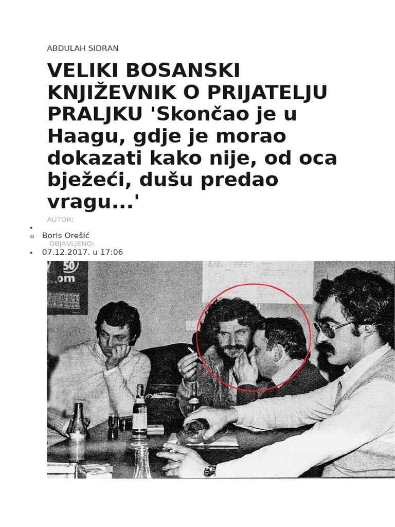 Praljak - SIDRAN - Akademik | PDF