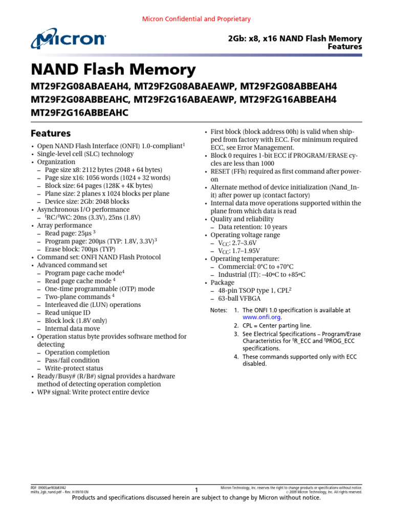 2Gb Nand | PDF