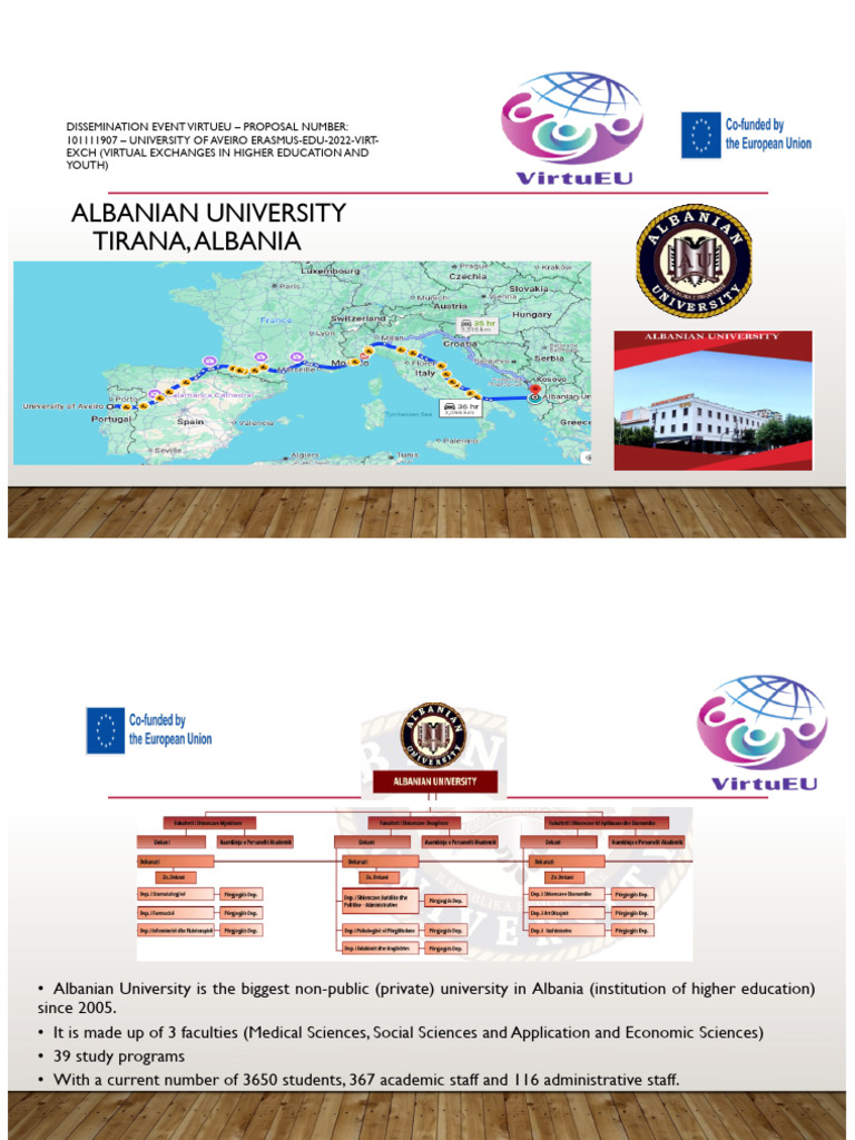Presentation - Virtual Classes - Albanian University | PDF
