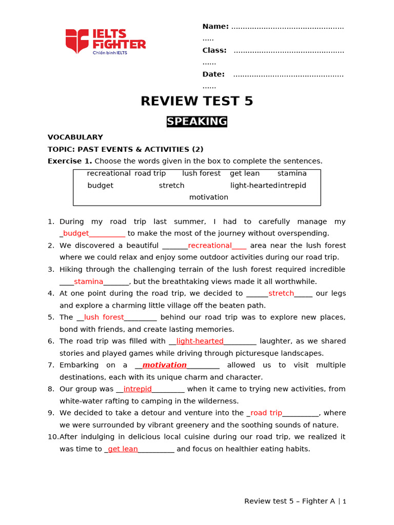Review Test 5 | PDF