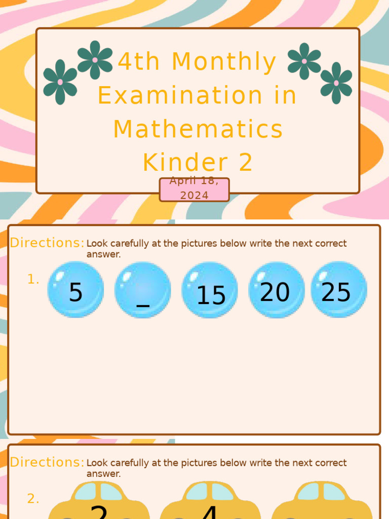 Math Kinder 2 4th MT | PDF | Teaching Methods & Materials