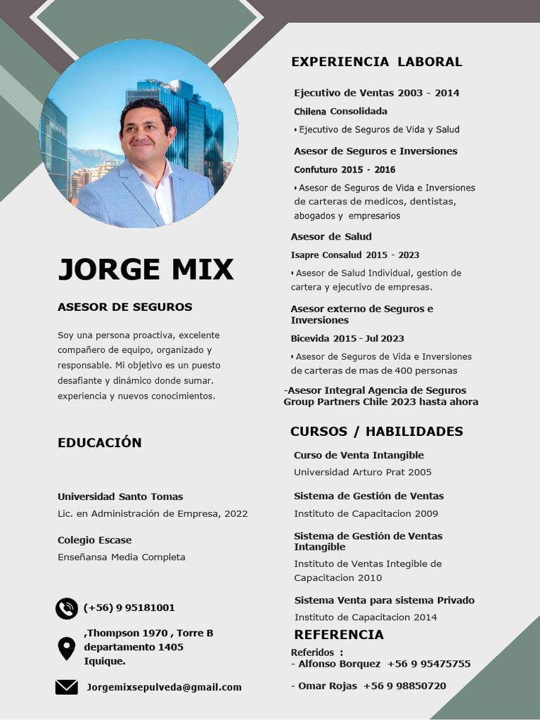 Curriculum Jorge Mix | PDF