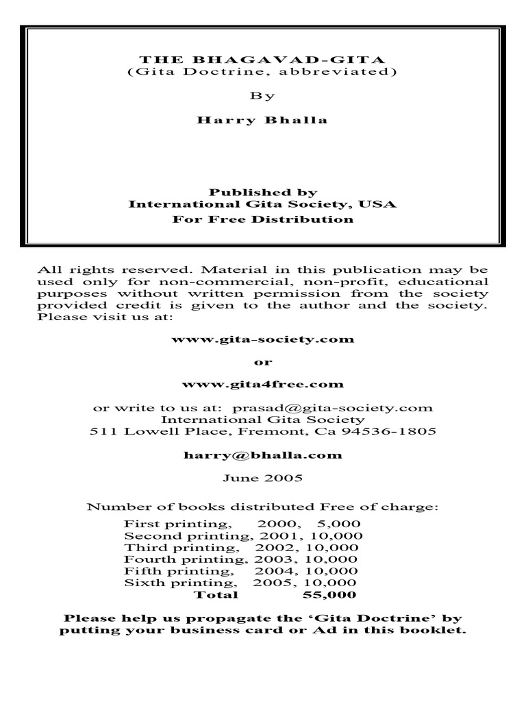 Bhagavadgita | PDF