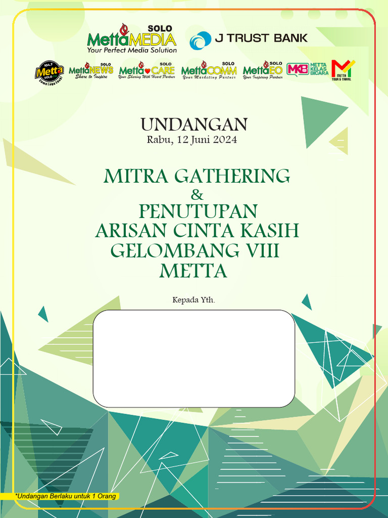 Undangan Pimpinan PT. Persis Solo Saestu | PDF
