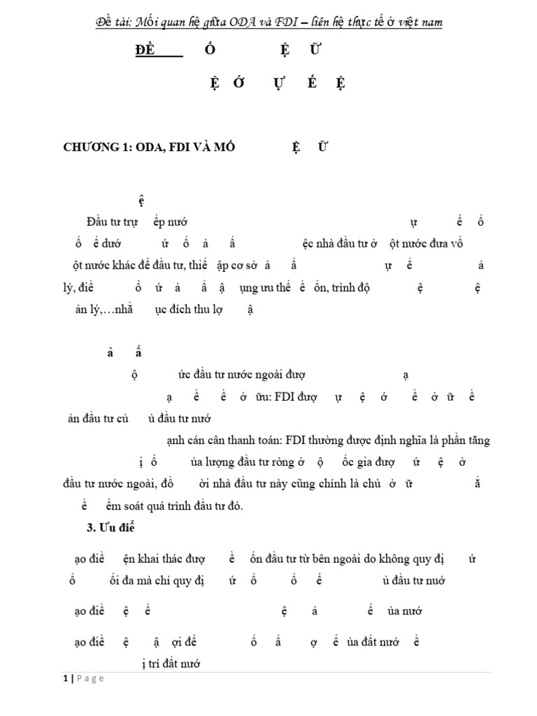 KTĐT FDI Và ODA | PDF