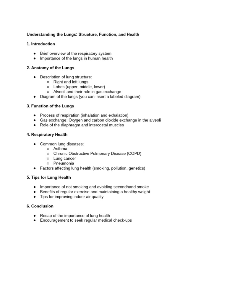 Understanding The Lungs - Structure, Function, and Health | PDF