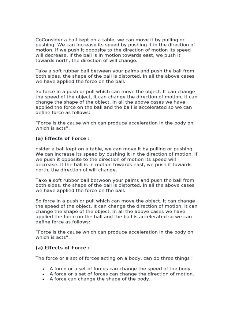 Force and Laws Motion Notes (Physics Wallah - Com) | PDF