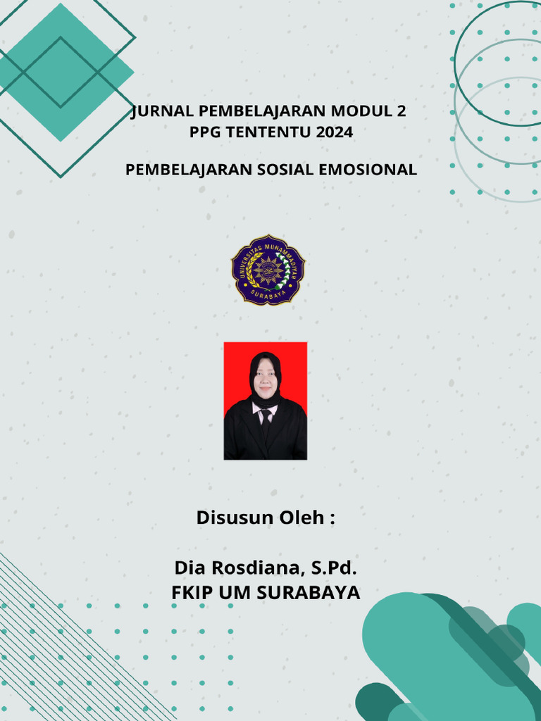 Hijau Geometris Minimalis Cover Modul Pembelajaran Dokumen A4 | PDF