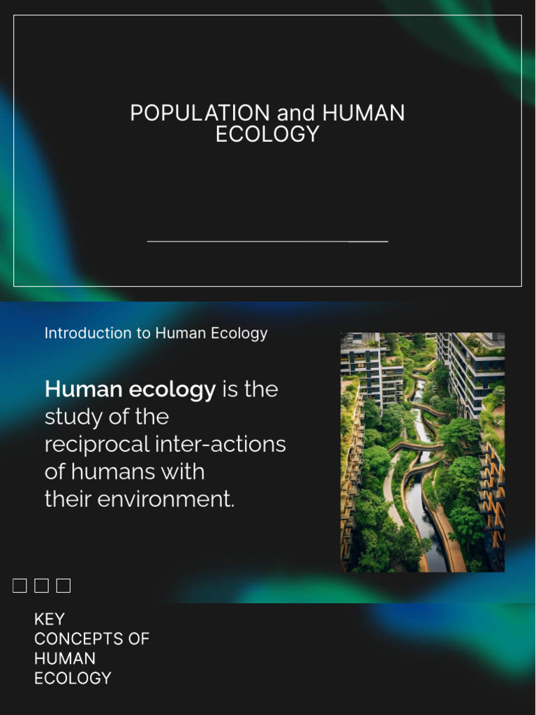 Population and Human Ecology | PDF | Ecology | System