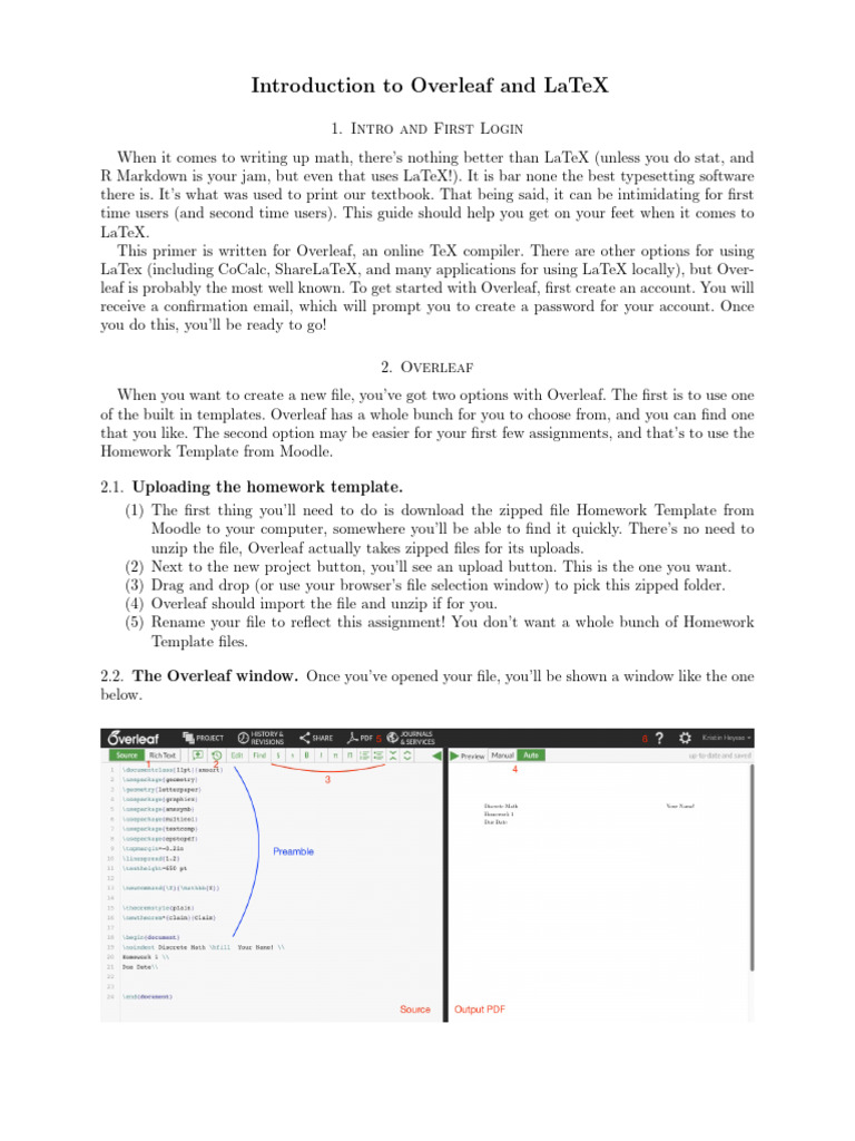 Introduction To Overleaf and LaTeX | PDF