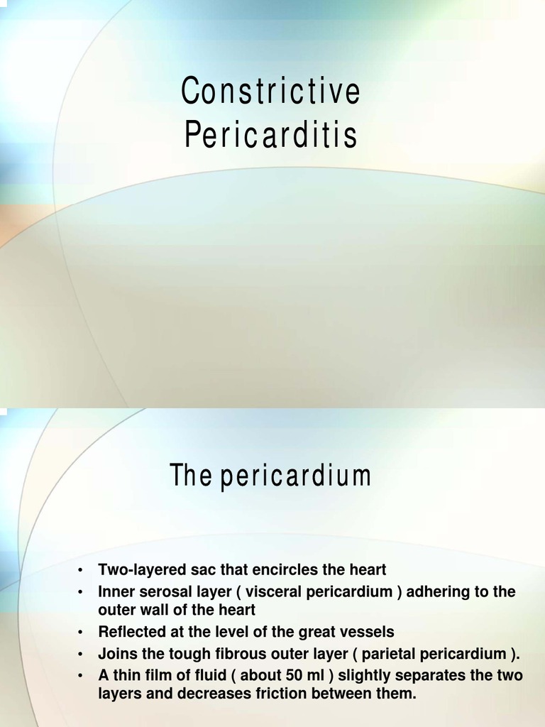 Constrictive Pericarditis | PDF | Heart | Blood Pressure