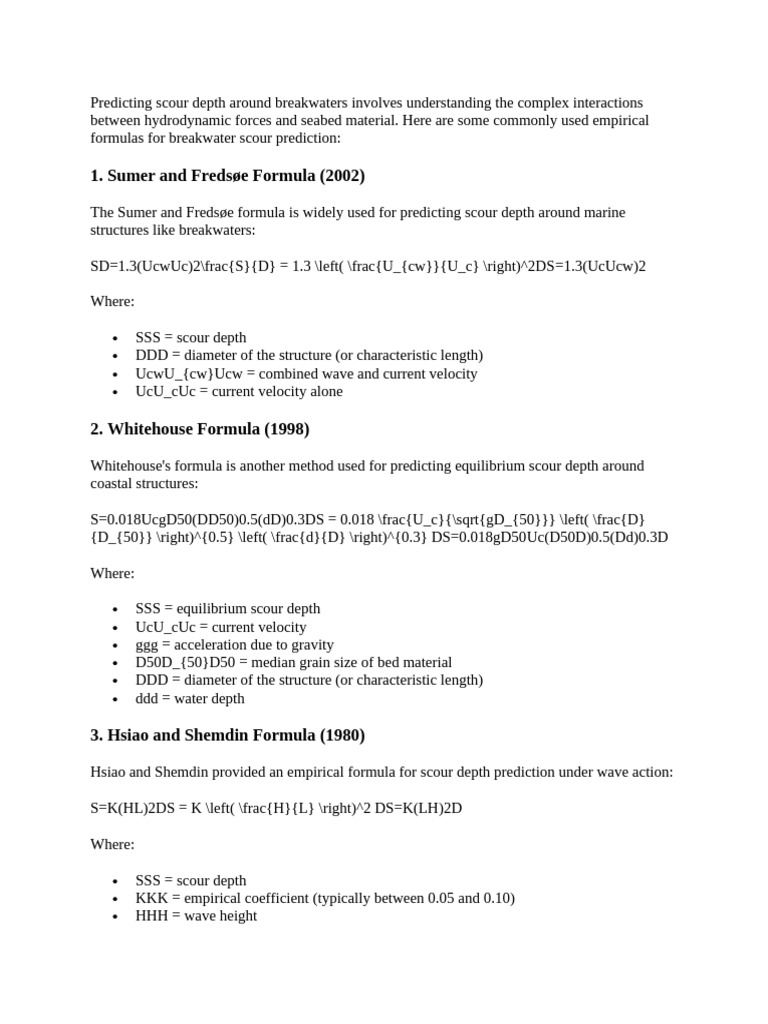 Scour Depth | PDF