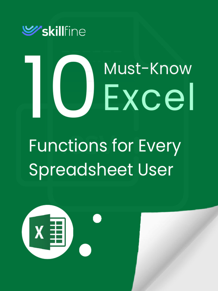 Top 10 Essential Excel Functions | PDF | Microsoft Excel | Computers
