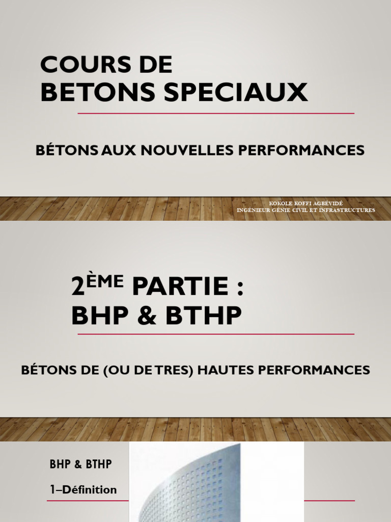 Bs Partie 2 BHP Et BTHP | PDF