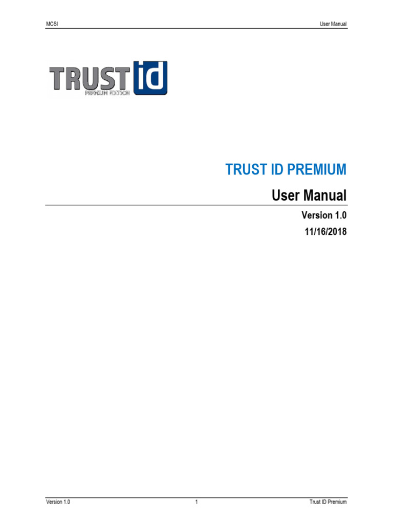 Trust ID Premium UM00 | PDF