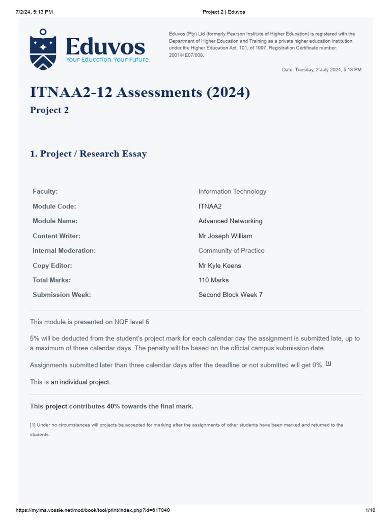 Project 2 Edu Vos | PDF