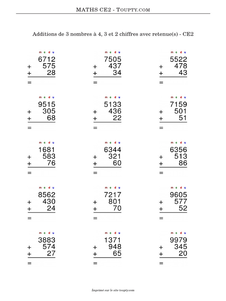 Addition Ce2 10 | PDF