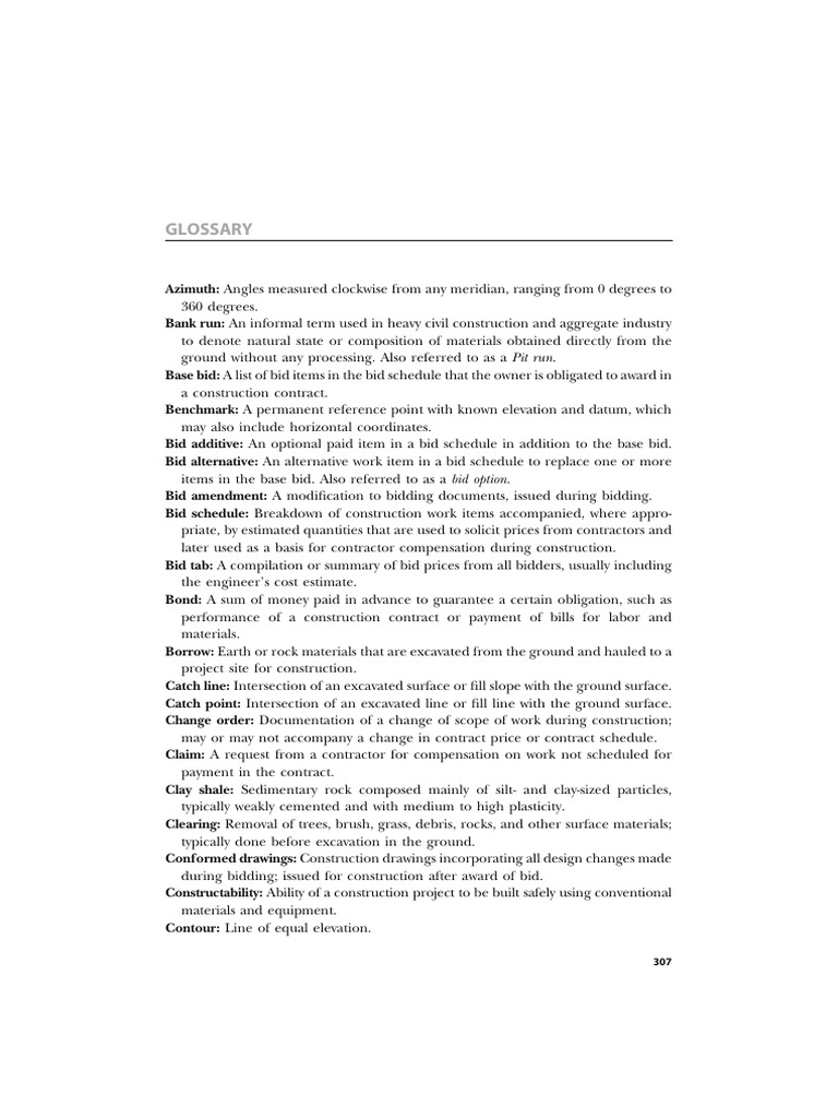 Construction Glossary | PDF