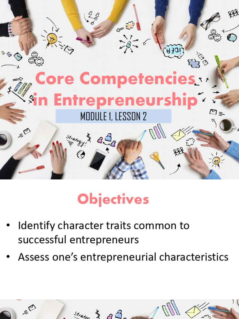 02 Core Competencies in Entrepreneurship | PDF | Entrepreneurship | Skill