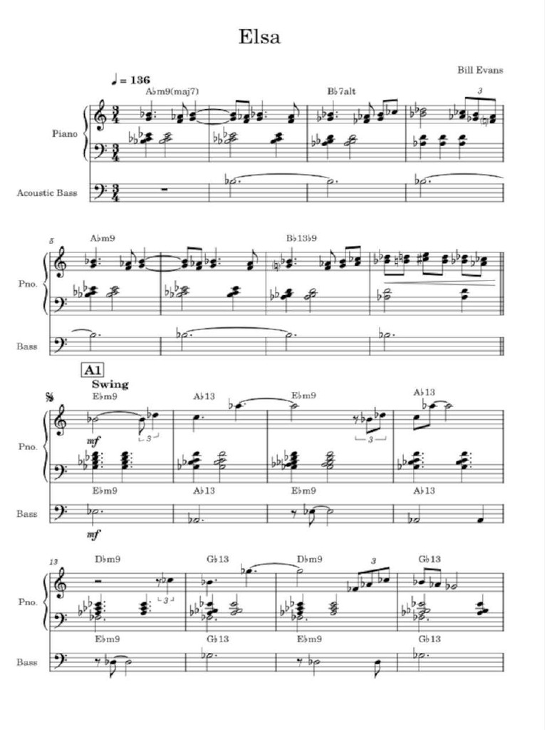 Elsa - Bill Evans | PDF