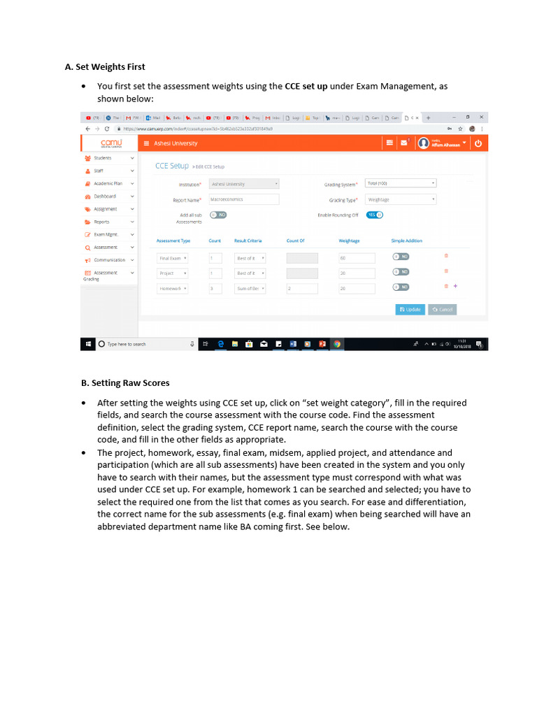 Camu-Grades-Set-up | PDF
