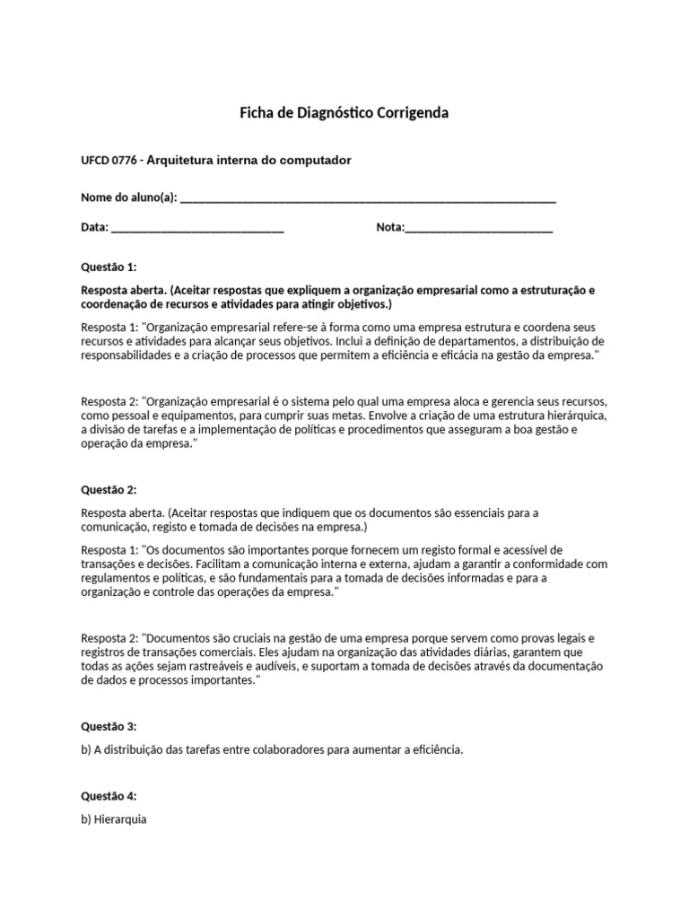 Corrigenda de Diagnóstico 0776 | PDF