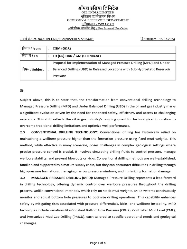 Internal Letter MPD UBD Final | PDF